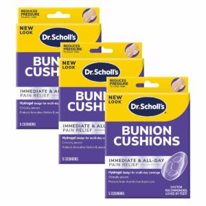 dr. scholl's duragel bunion cushion (pack of 3, 15 count total)