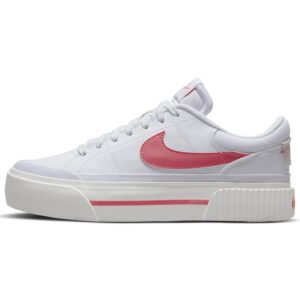 nike wmns court legacy lift women's trainers, white pink, 8 us