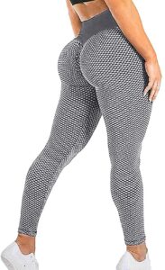 seasum women's high waist yoga pants scrunched booty leggings workout running butt enhance textured tights s