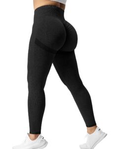 yeoreo scrunch butt lift leggings for women workout yoga pants ruched booty high waist seamless leggings compression tights black m