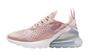 nike air max 270 pink oxford/metallic silver/white 8 b (m)