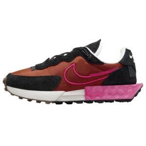 nike women's fontanka waffle, burnt sunrise/pink prime-black, 7