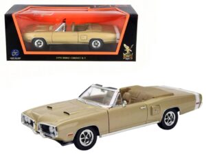 road signature 92548gld 1970 dodge coronet r/t gold 1/18 diecast model car