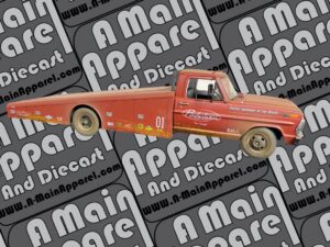 1970 f-350 ramp truck red primer (rusted) porkchop's chop shop 1/18 diecast model by acme a1801416