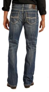 rock & roll denim relaxed fit straight bootcut jeans #m0s8553 34 w x 34 l