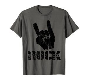 born to be rock star t-shirt - hand horns - tee t-shirt