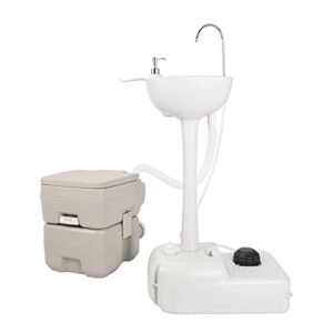 nc chh-7701 1020t portable removable outdoor hand sink with portable toilet