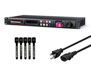 blackmagic design hyperdeck studio 4k pro recorder with 6 ft power cord and 5 pack of solidsignal cable ties (hyperd/st/dg4p)