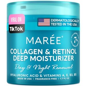 maree face moisturizer retinol cream for face - wrinkle cream for women - facial moisturizer with collagen - crema hidratante para la cara for skin tightening