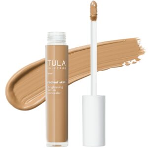 tula skin care radiant skin brightening serum concealer - conceals dark circles & discoloration, longwearing & crease-resistant, brightens the appearance of skin over time, shade 130, 0.18 fl oz.