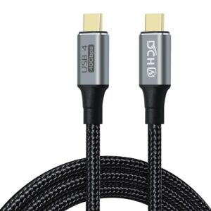 dchav 4ft usb 4 cable usb c to usb c 8k hd display video 40 gbps data transfer 100w fast charging cord usb4 type c to type c charger 5a nylon braided wire for monitor laptop docking hub cell phone