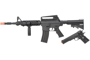 9902 m4 airsoft rifle and 1911 combo kit (color: black)