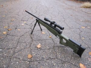 wellfire mk96 bolt action awp sniper rifle w/ scope and bipod - od(airsoft gun)