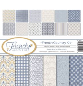 reminisce french country scrapbook collection kit,white 12x12 inches