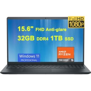 dell inspiron 15 3535 business laptop | 15.6" fhd anti-glare | amd 6-core ryzen 5 7530u processor (>i7-1255u) | 32gb ddr4 1tb ssd | usb-c hdmi expresscharge win11prpo black