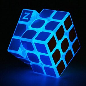 tanch blue fluorescent speed cube 3x3x3 glow in the dark luminous magic cube puzzle toy