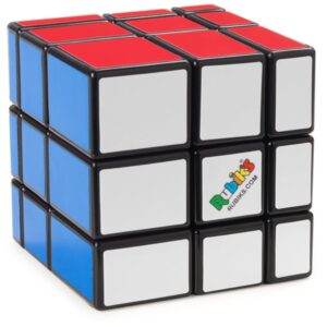 rubik's blocks, original 3x3 cube with a twist challenging problem-solving puzzle retro brain teaser fidget toy, for adults & kids ages 8 and up