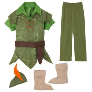 disney peter pan costume for boys, size 7/8 green