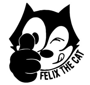 felix the cat, vintage cartoons, felix the cat thumbs up vinyl decal, felix the cat stickers