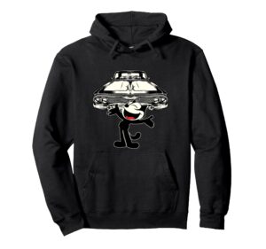 felix cat cartoon giant lowrider car club design mashup pullover hoodie