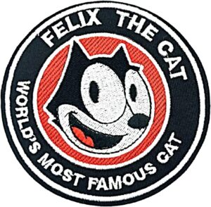 felix cartoon cat worlds most famous cat 3 inches tall embroidered patch