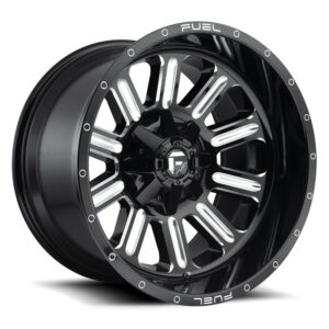 fuel hardline nbl-gloss blk mil wheel with painted (17 x 9. inches /5 x 139 mm, 1 mm offset)