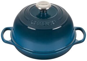 le creuset enameled cast iron bread oven, deep teal