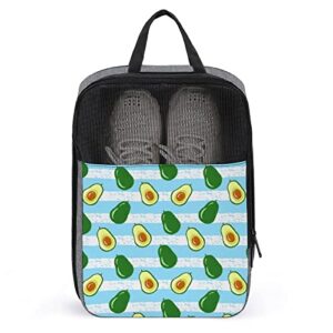 frcavbin fruits avocado travel shoe bag shoes carrier with handle and zipper foldable shoe puches organizer for home storage school starts