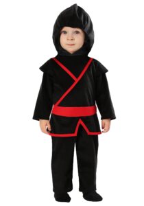 ninja warrior costume for babies - hooded jumpsuit and pants