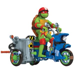 teenage mutant ninja turtles: mutant mayhem battle cycle with exclusive raphael figure by playmates toys