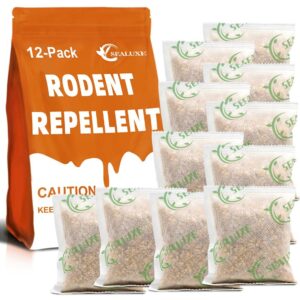 whemoalus rodent repellent pouches,mouse repellent peppermint,mice repellent sealuxe for house,mouse deterrent indoor,rat repellent outdoor/indoor,peppermint oil to repel mice and rats 12 pouches