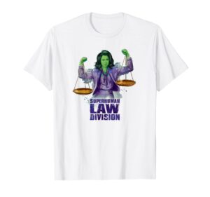 marvel studios she hulk superhuman law division t-shirt