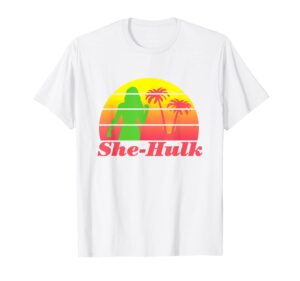 marvel studios she-hulk palm tree silhouette t-shirt