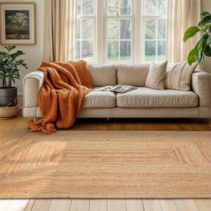 homespice george 8x10' natural jute braided rugs for your farmhouse living room rug a natural area rug