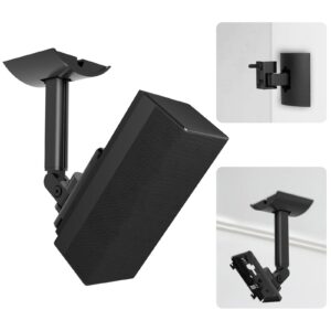 speaker wall mount and ceiling mount for bose ub-20, ub-20 & wb-50 series ii surround sound speaker mounting bracket compatible with bose cinemate lifestyle tilt & swivel adjustable up to 180°,black