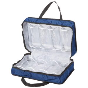 walterdrake blue shoe storage travel bag, 19.5” x 13.25” x 5.5”