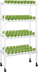 4 layer hydroponic grow kit with wheels 108 sites 12 pipes hydroponic planting equipment with water pump hydroponic growing system with grow baskets and sponges