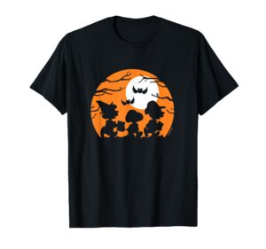 peanuts - halloween - trick or treat silhouettes t-shirt