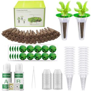 151 pcs seed pod kit for hydroponic growing system, grow anything kit with 50 pieces replacement grow sponges,24 grow baskets, 24 grow domes(not include seeds)