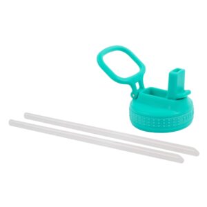 takeya actives replacement straw lid for insulated water bottle, wide mouth, teal