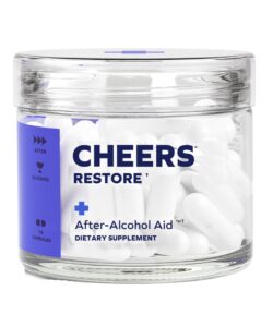 cheers restore | supplement with dhm + l-cysteine | feel better after drinking & support your liver | 6 doses | dihydromyricetin, cysteine, milk thistle, prickly pear, b-vitamins, ginger