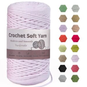 328 yards yarn for crocheting,250g/8.81oz pink crochet yarn,soft yarn for crocheting knitting with stitch markers,blunt needles chunky thick cotton nylon blend yarn for crocheting beginner