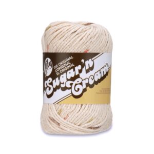 lily sugar 'n cream the original ombre yarn, 2oz, gauge 4 medium, 100% cotton, sonoma print - machine wash & dry