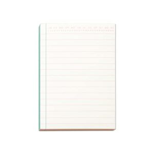 designworks ink 5" x 7" green & peach color-block notepad - cute memo pad with 120 tear-off planner sheets for notes, to-do list, & reminders | aesthetic desk accessories (pp57-2022)