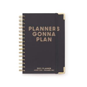 designworks ink, 17-month dated agenda (august 2020 - december 2021), 5.75" x 8.25", black - planners gonna plan