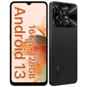 umidigi a15c (16+128gb) android 13 nfc unlocked cell phone|48mp camera|5000mah battery-graphite black