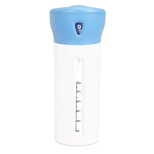 harewu 4 in 1 travel liquid dispenser container, portable travel leak proof container with 4 liquid dispensing bottles.for toiletries, shampoo,conditioner,lotion,shower gel, cosmetics (blue)