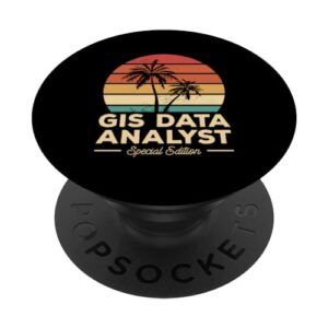 vintage gis data analyst geographic information system popsockets standard popgrip