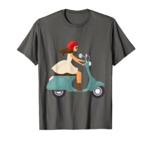 girl on a scooter t-shirt