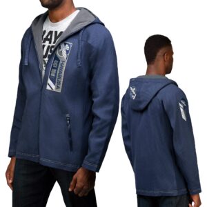 hayabusa uwagi pro gi hoodie jacket - navy, large